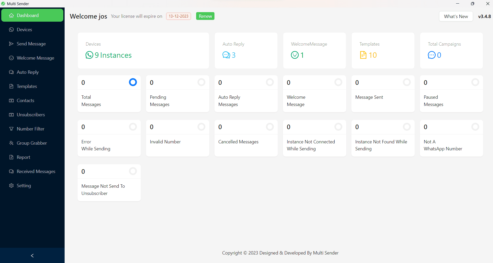 Multisender WhatsApp Bulk Sender, Send Buttons & Messages Easily